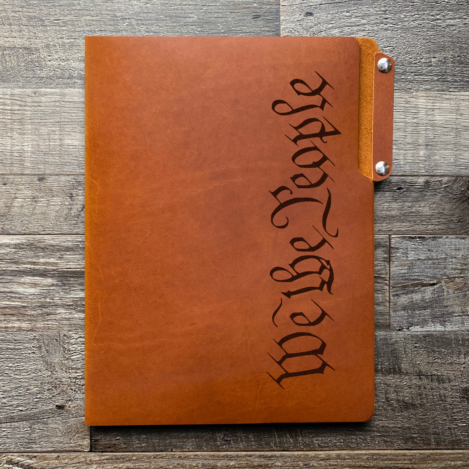 We The People - Pre-Engraved - Leather File Folder – Murdy Creative Co.