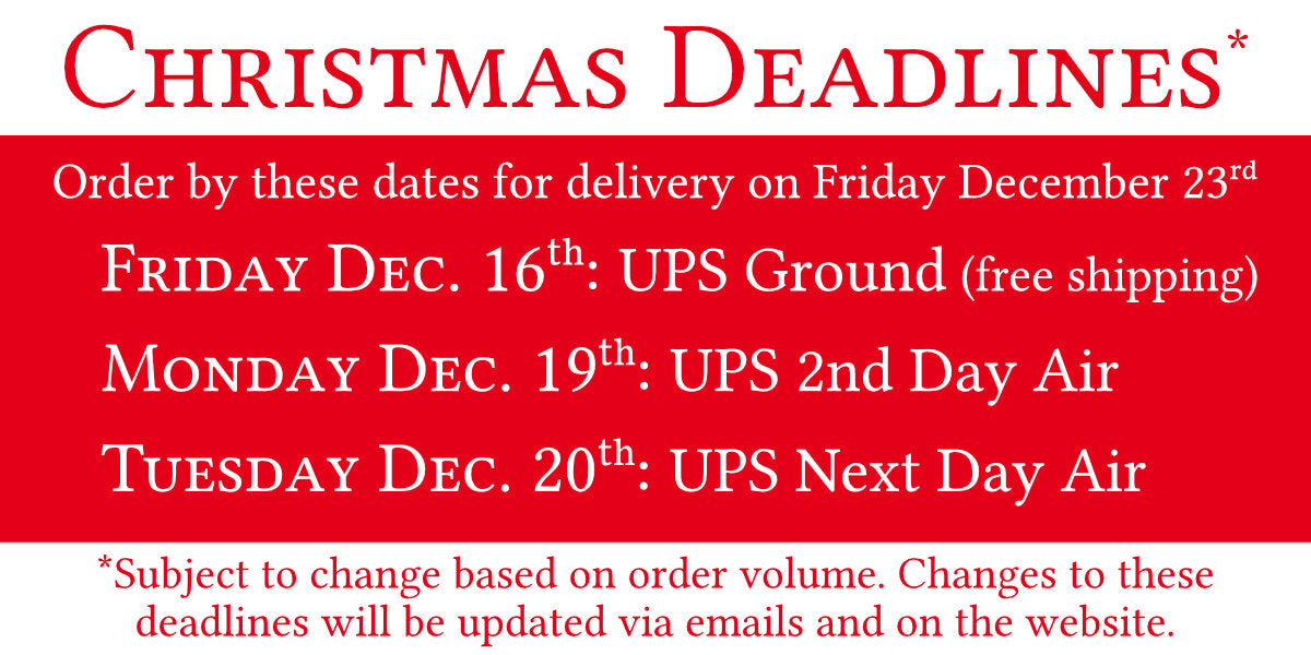 Christmas 2022 Shipping Deadlines – Murdy Creative Co.